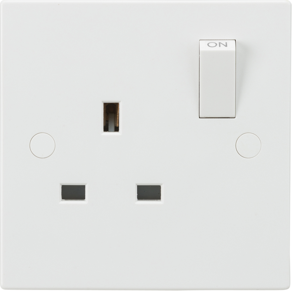 Knightsbridge 13A 1G Switched Socket SN7000S | IP20, Anti-Microbial – WME