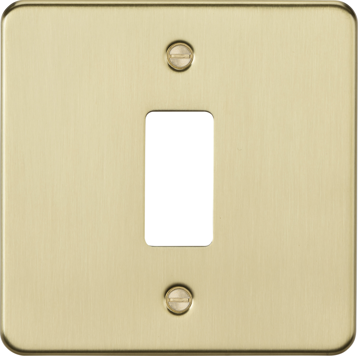 Knightsbridge GDFP001BB 1G Flat Plate Grid Faceplate | Brushed Brass ...